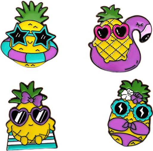 Custom Enamel Pineapple Pin Badges
