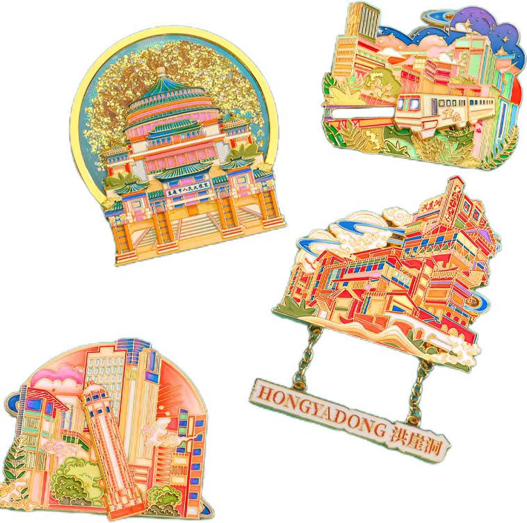 Customized Chongqing Landmark Building Refrigerator Magnet