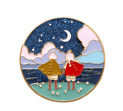 Custom Glitter Hard Enamel Badge