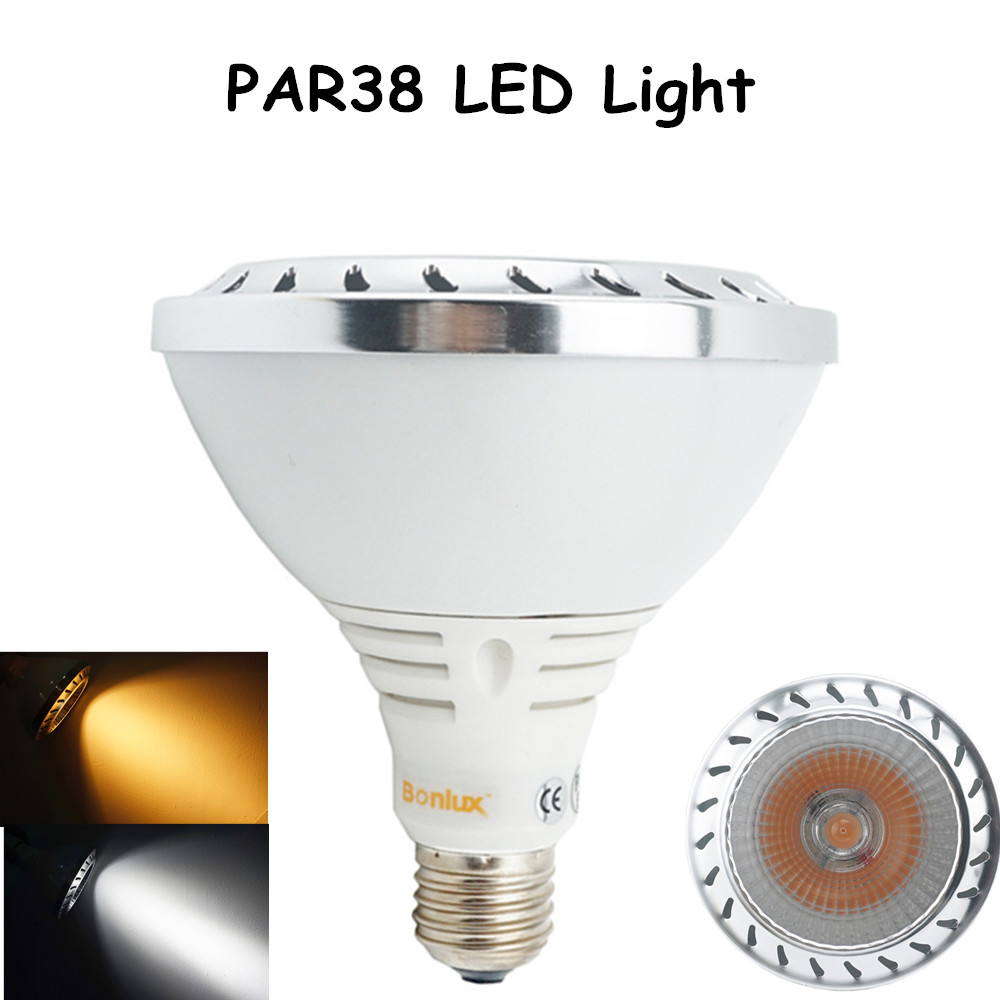 Aluminum PAR38 LED Spotlight Bulb 20W 1800lm CREE COB LEDs E26/27 ...