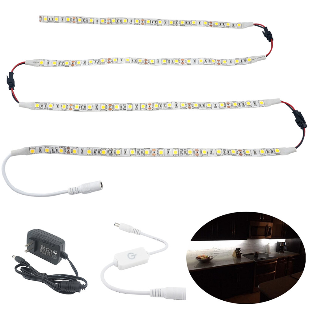 4 x 30CM Plug In LED Under Kitchen Cupboard Cabinet Strip Lights Kit ...