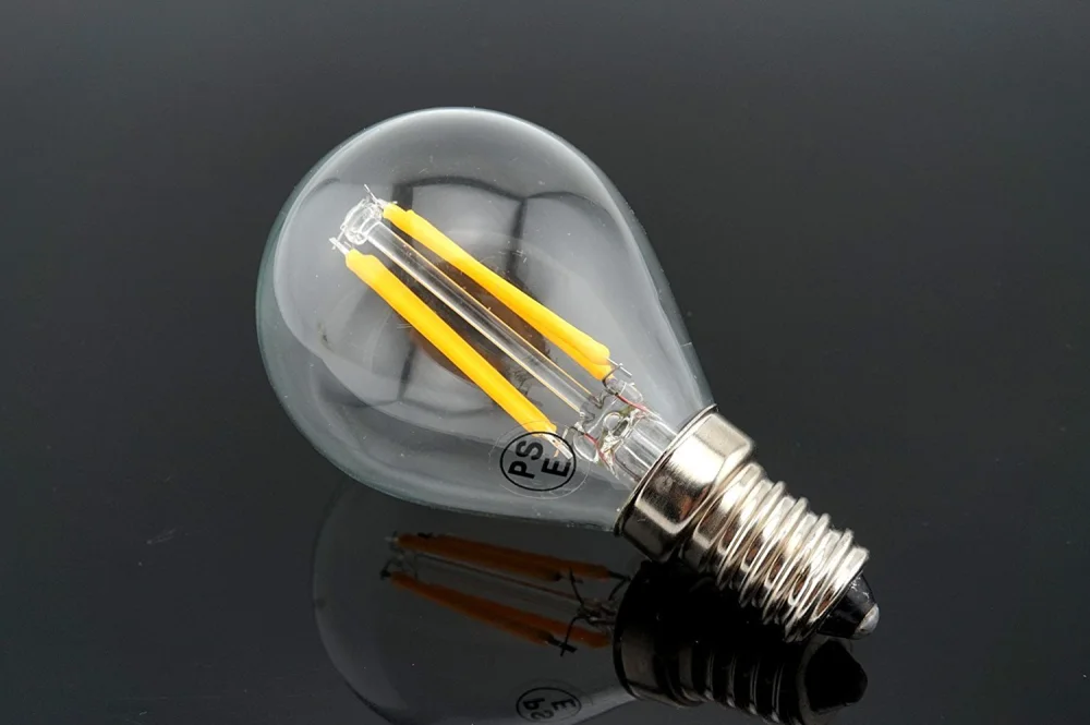 4W G45 E14 LED Filament SES LED Filament Mini Globe Bulb Small Edison ...