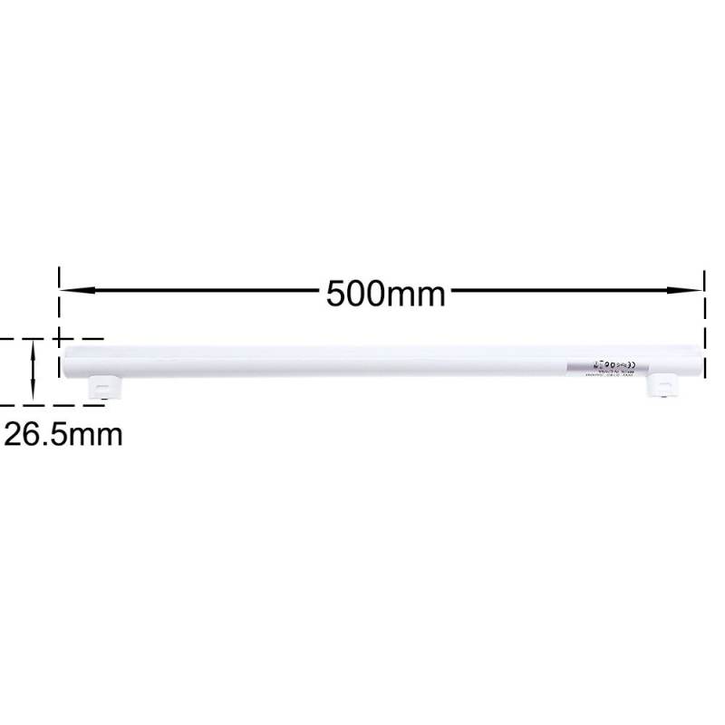 2-Pack 300mm 500mm S14S Tubular LED Light bulbs 3W 6W Tube Bulbs 25W ...