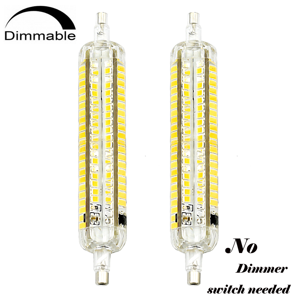 3 Way Dimmable J118 R7S Base LED Light Bulbs 10/5/2.5W R7S 118mm(4.65 ...