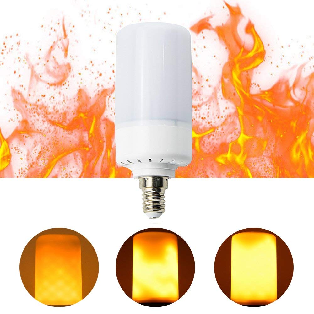 LED Flame Effect Fire Light Bulbs E14 Small Screw SES LED Flame ...