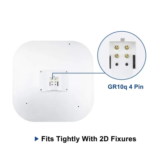 Bonlux 2D Retrofit Flat Panel LED Light Bulb GR10q 4-Pin Base - 18W 2D ...