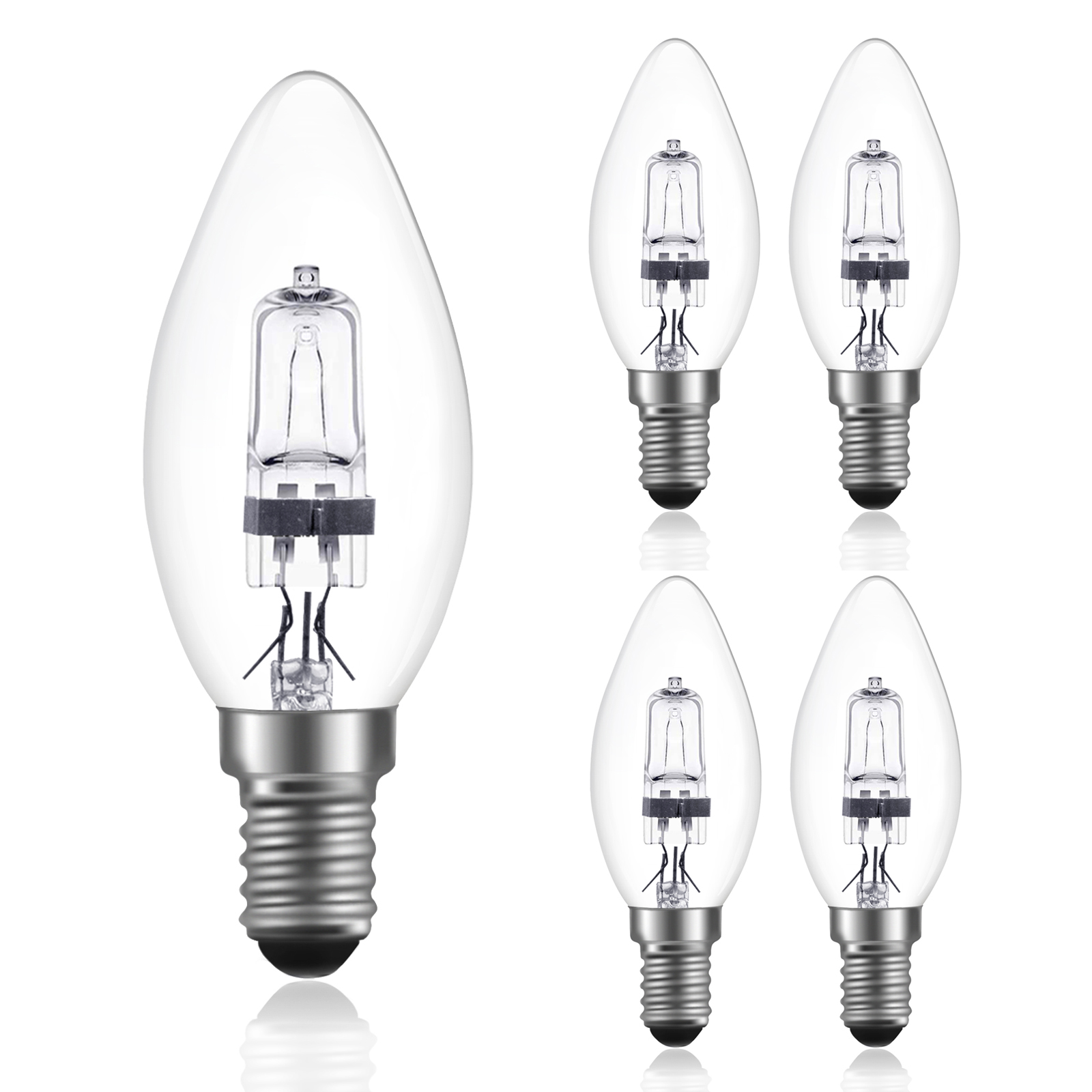 18W C35 E14 Dimmable Halogen Lamp Bulb 220V Bulb Warm White 3000K 360 ...