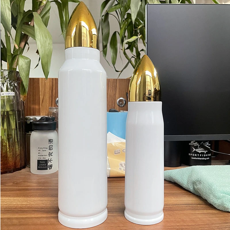 China RTS 500ml/1000ml Stainless Steel Sublimation Bullet Tumbler (25PCS)