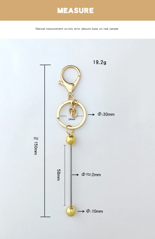 NEW Beadable Key-chain Free Shipping (30PCS)