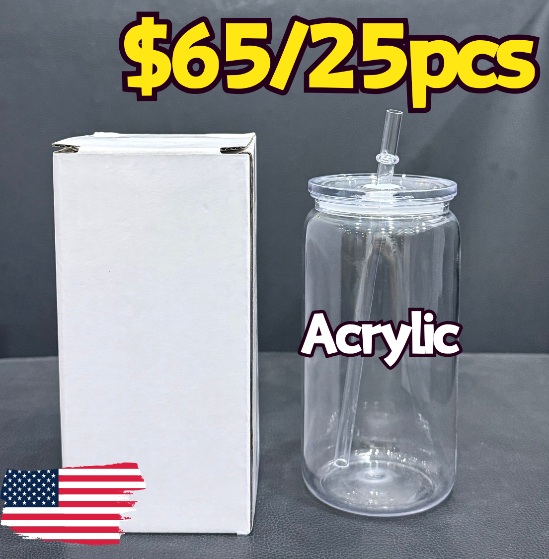 NEW USA RTS 16oz PP PLASTIC Can with Colored Lid Free Shipping (50PCS)