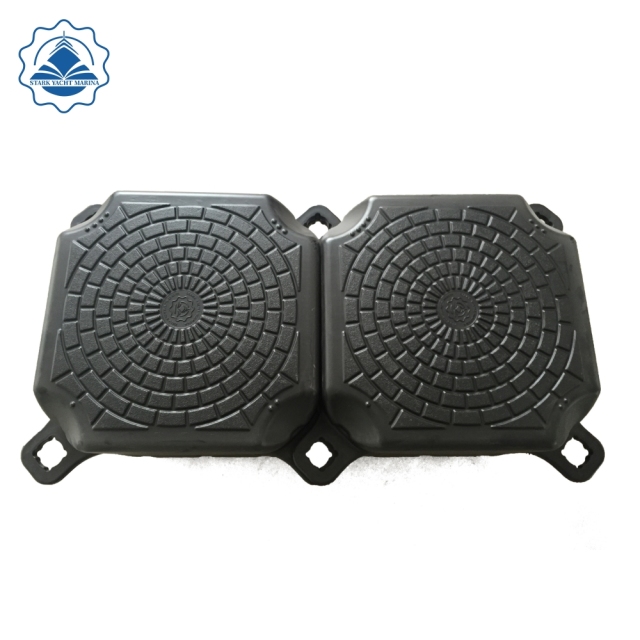 Black Modular Floating Dock Double Pontoon Cube