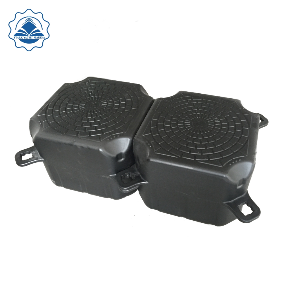 Black Modular Floating Dock Double Pontoon Cube