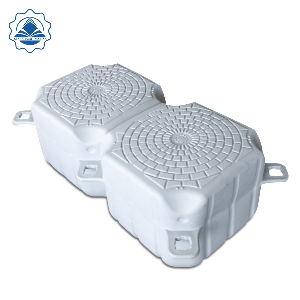 White Modular Floating Dock Double Pontoon Cube