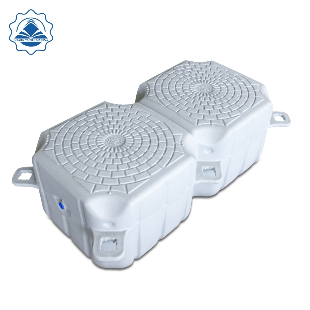 White Modular Floating Dock Double Pontoon Cube