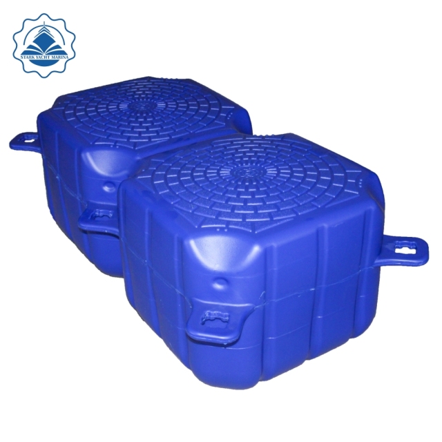 Blue Modular Floating Dock Double Pontoon Cube