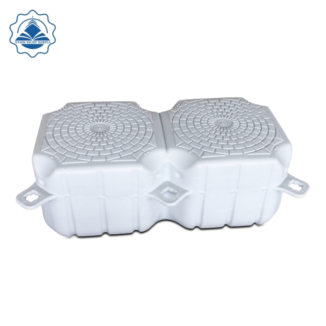 White Modular Floating Dock Double Pontoon Cube