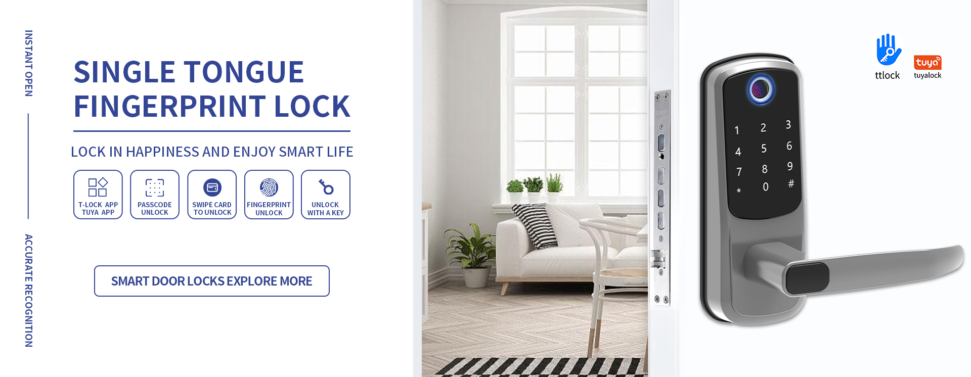 Rongfu Tiancheng | single tongue smart lock, glass smart door lock and hotel apartment ...