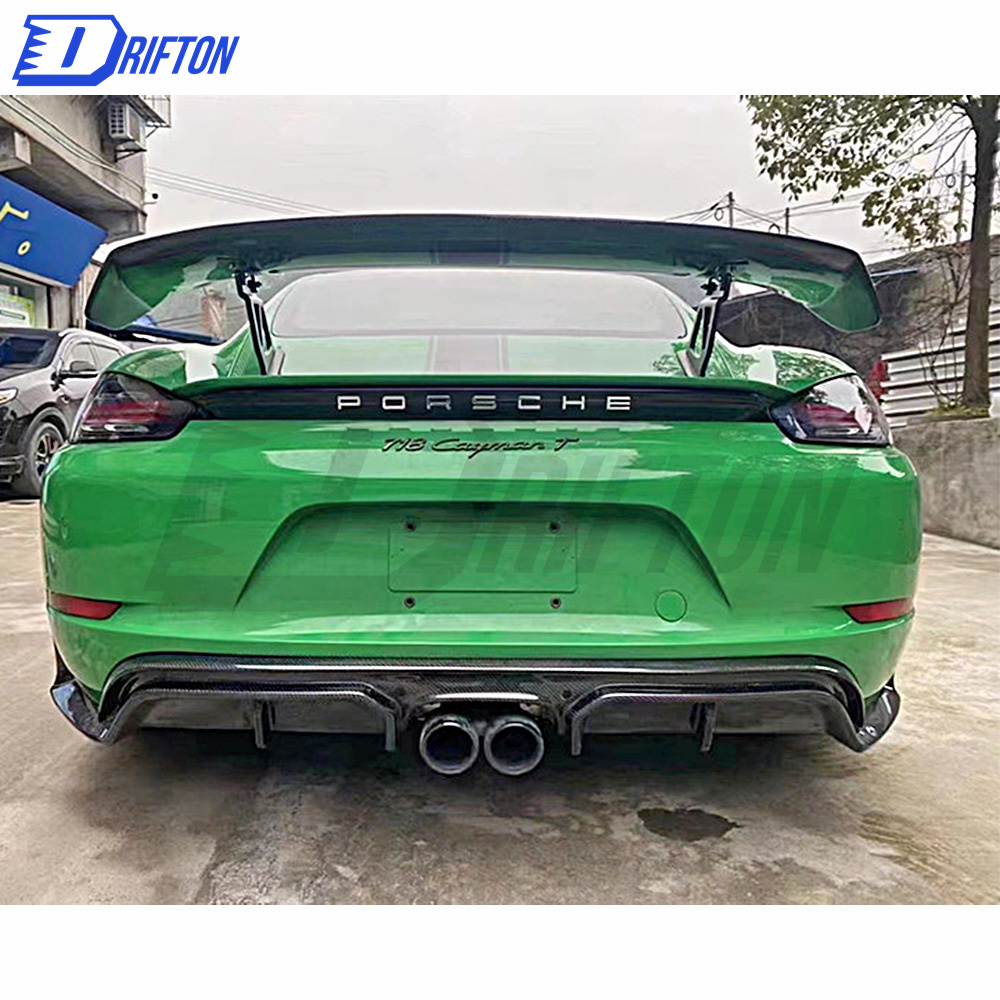 Carbon Fiber Rear Diffuser For Porsche 718 Cayman Boxster 2016-2018