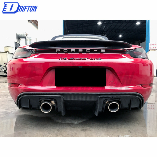 Dry Carbon Fiber Rear Spoiler For Porsche 718 Boxster Spyder 2016-2019