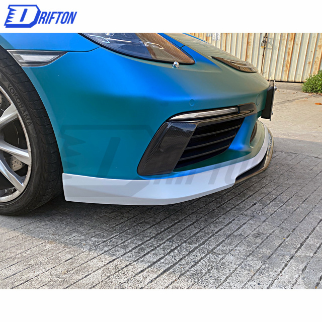 TechArt Style Carbon Fiber Front Lip For Porsche 718 Cayman Boxster ...