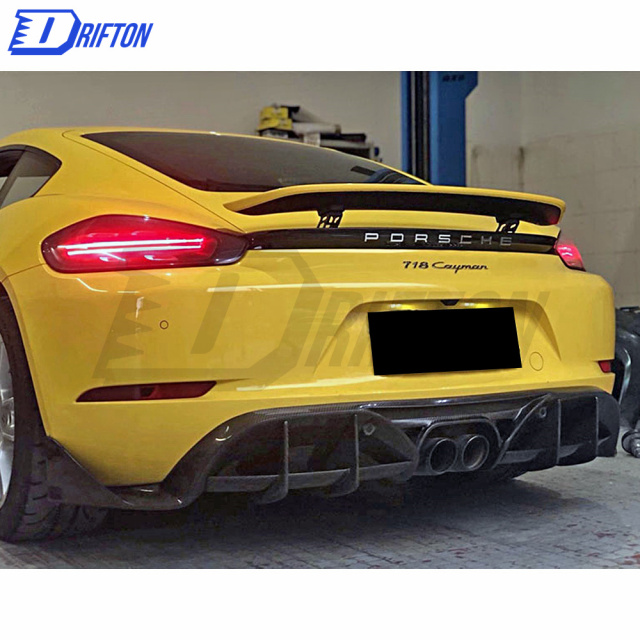 Carbon Fiber Rear Diffuser For Porsche 718 Cayman Boxster 2016-2020