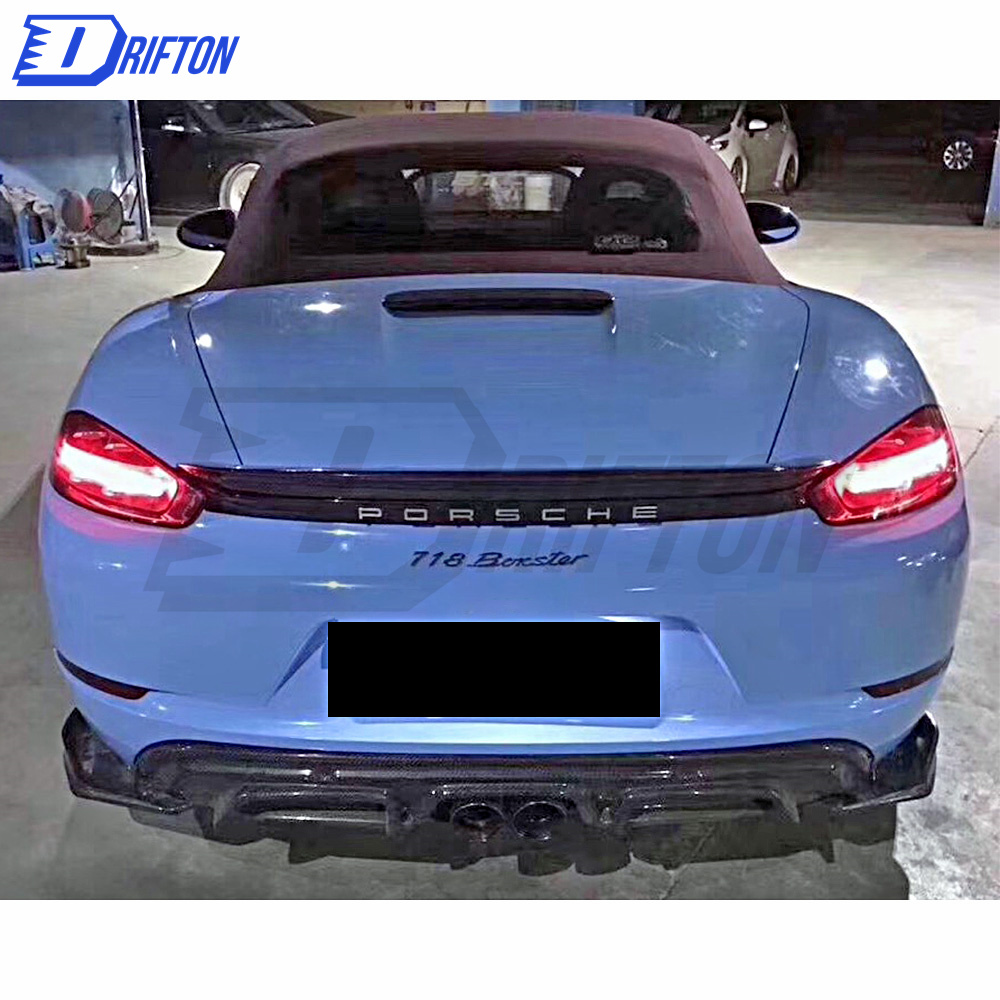 ARMA Style Carbon Fiber Rear Diffuser For Porsche 718 Cayman Boxster ...