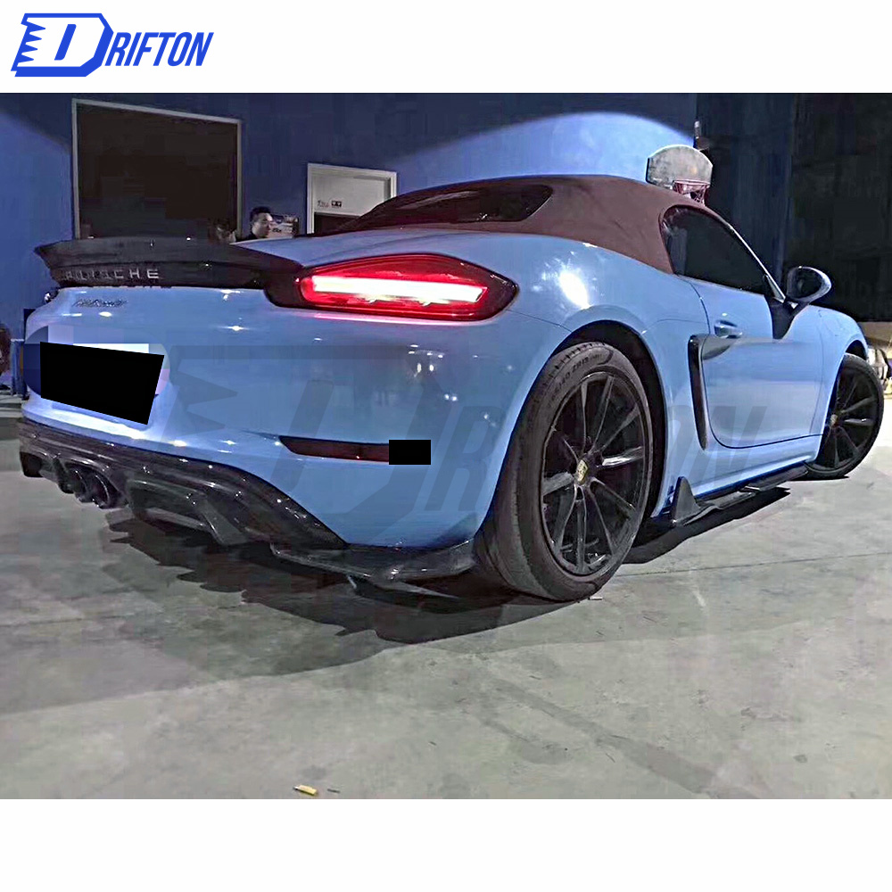 ARMA Style Carbon Fiber Rear Diffuser For Porsche 718 Cayman Boxster ...
