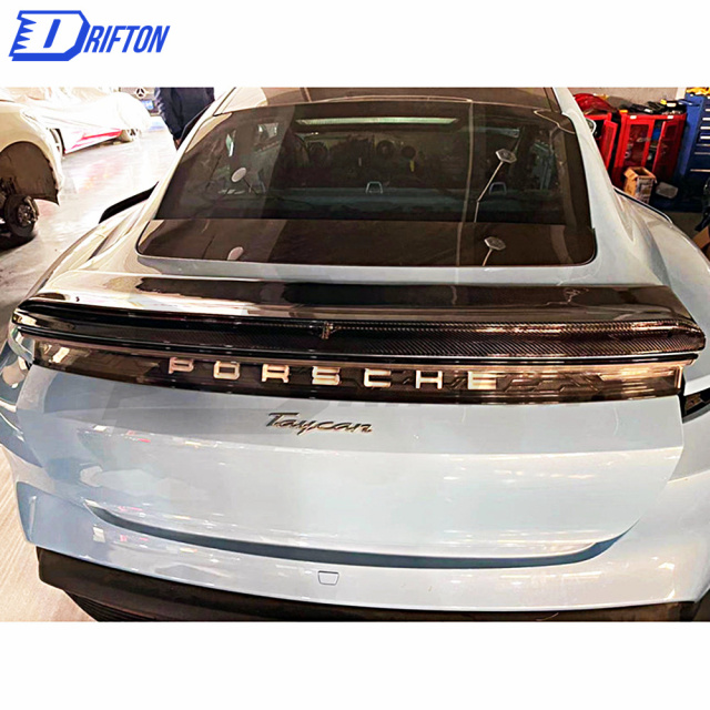 MSY Style Dry Carbon Fiber Rear Wing Spoiler For Porsche Taycan Turbo ...