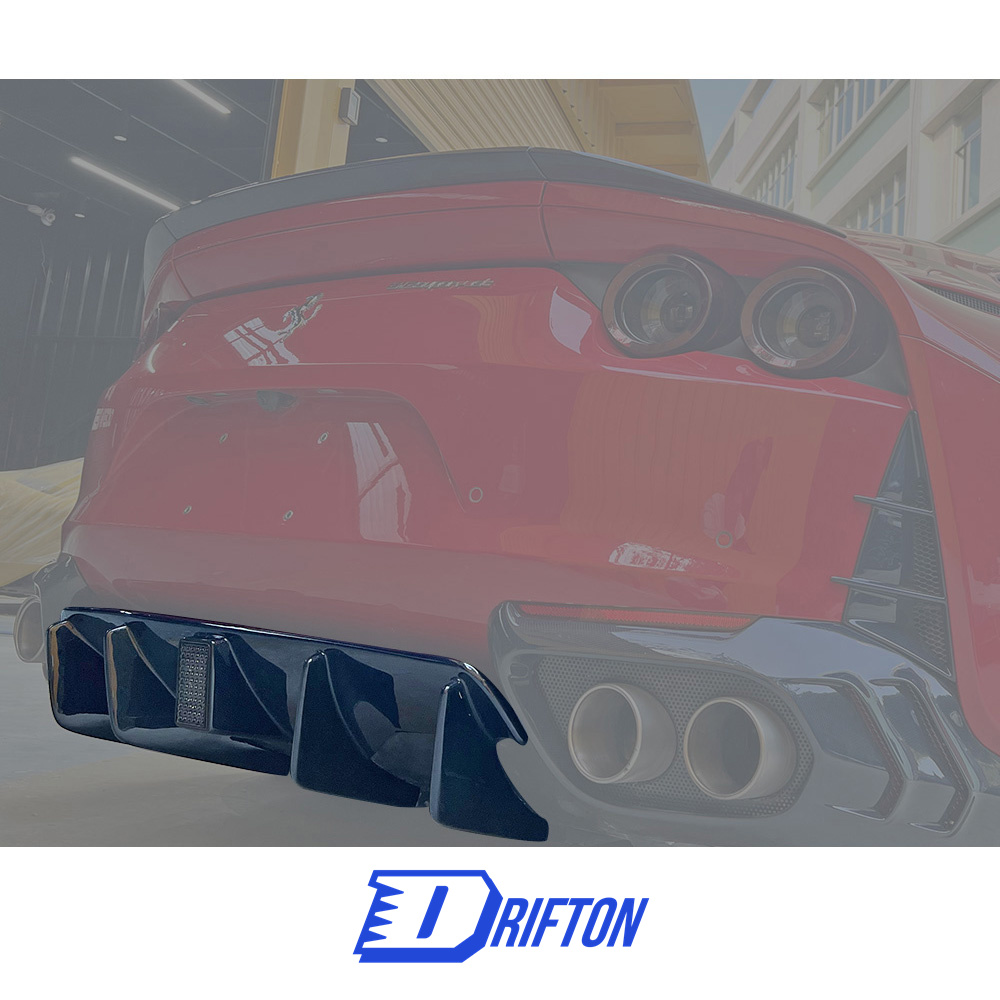 Mansory Style Dry Carbon Fiber Rear Bumper Extension & Diffuser For ...