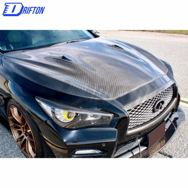 GTR Style Carbon Fiber Hood For Infiniti Q50 2013-2024
