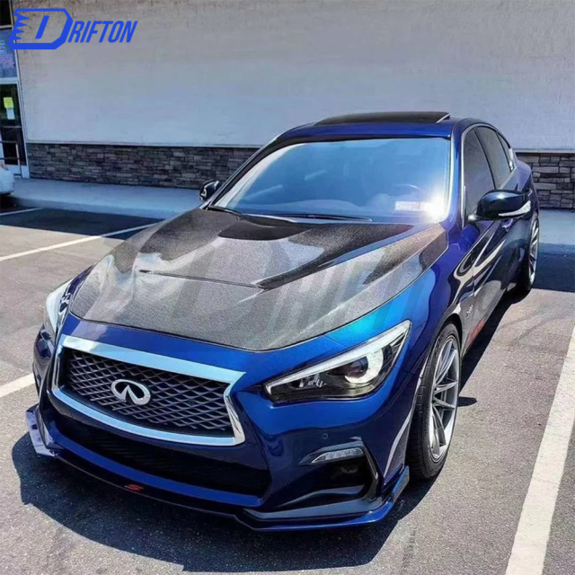 GTS Style Carbon Fiber Hood For INFINITI Q50 2013-2021