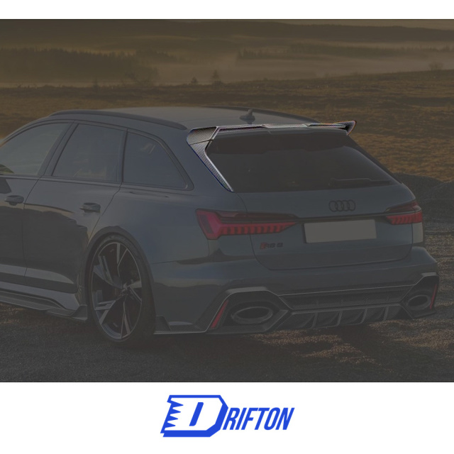 PT Style Dry Carbon Fiber Roof Spoiler For Audi RS6 RS7 2015-2019