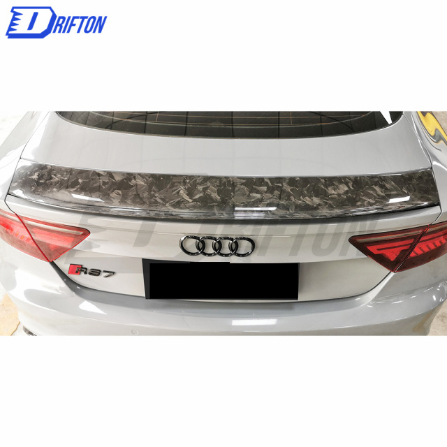 WS Style Dry Forged Carbon Fiber Rear Spoiler For Audi RS7