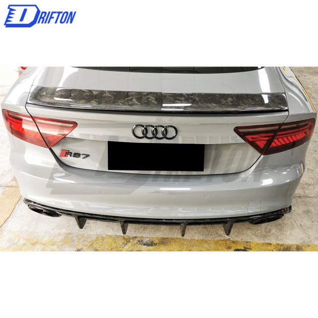 WS Style Dry Forged Carbon Fiber Rear Spoiler For Audi RS7