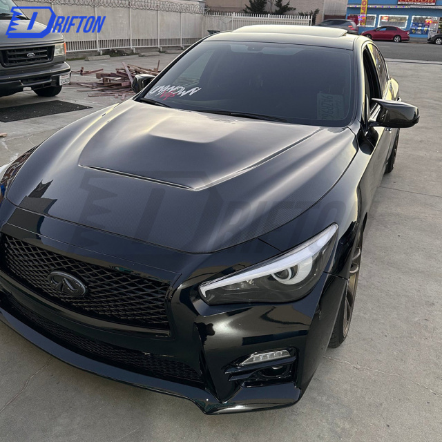 GTS Style Carbon Fiber Hood For INFINITI Q50 2013-2021