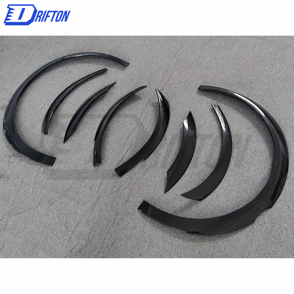 Artisan Style Carbon Fiber Wide Fender Flare Wheel Trim 8 Pcs For ...