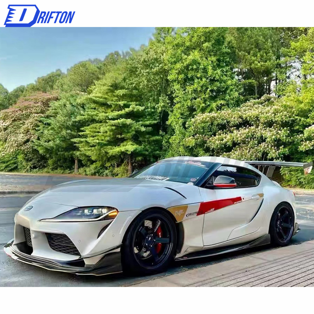 Varis-Style Carbon Fiber Front Bumper Canards For Toyota Supra A90 2019 ...