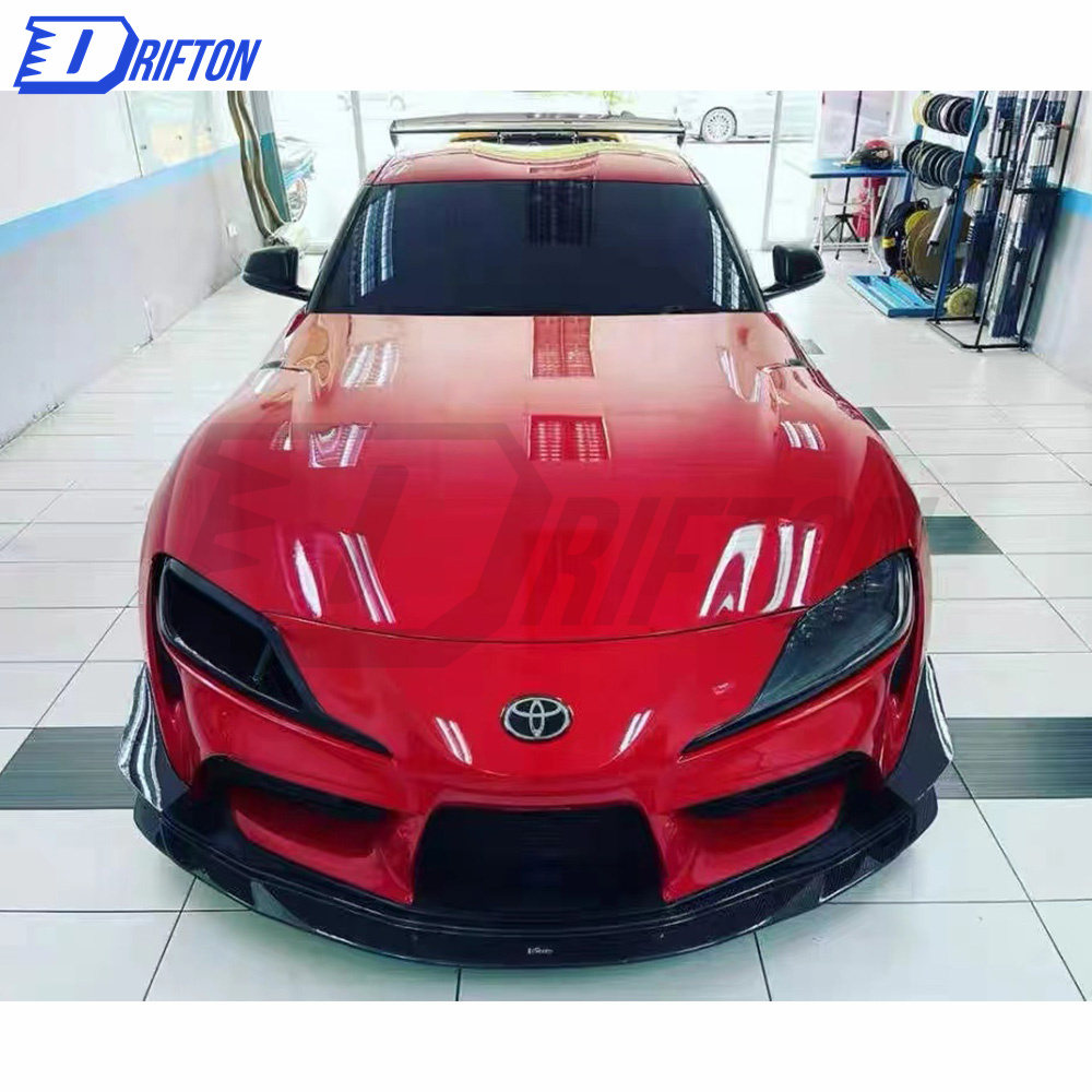 Varis-Style Carbon Fiber Front Bumper Canards For Toyota Supra A90 2019 ...