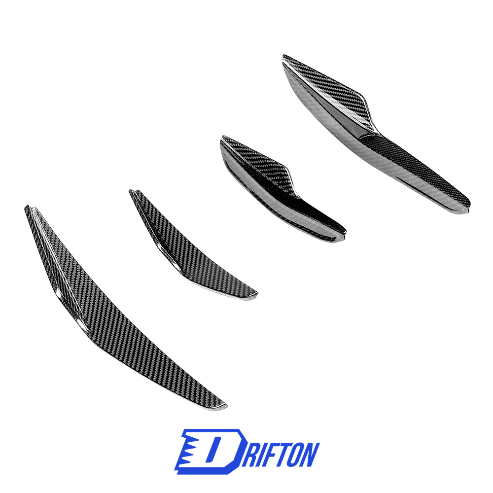 PT Style Dry Carbon Fiber Front Canards For Lamborghini Huracan EVO RWD