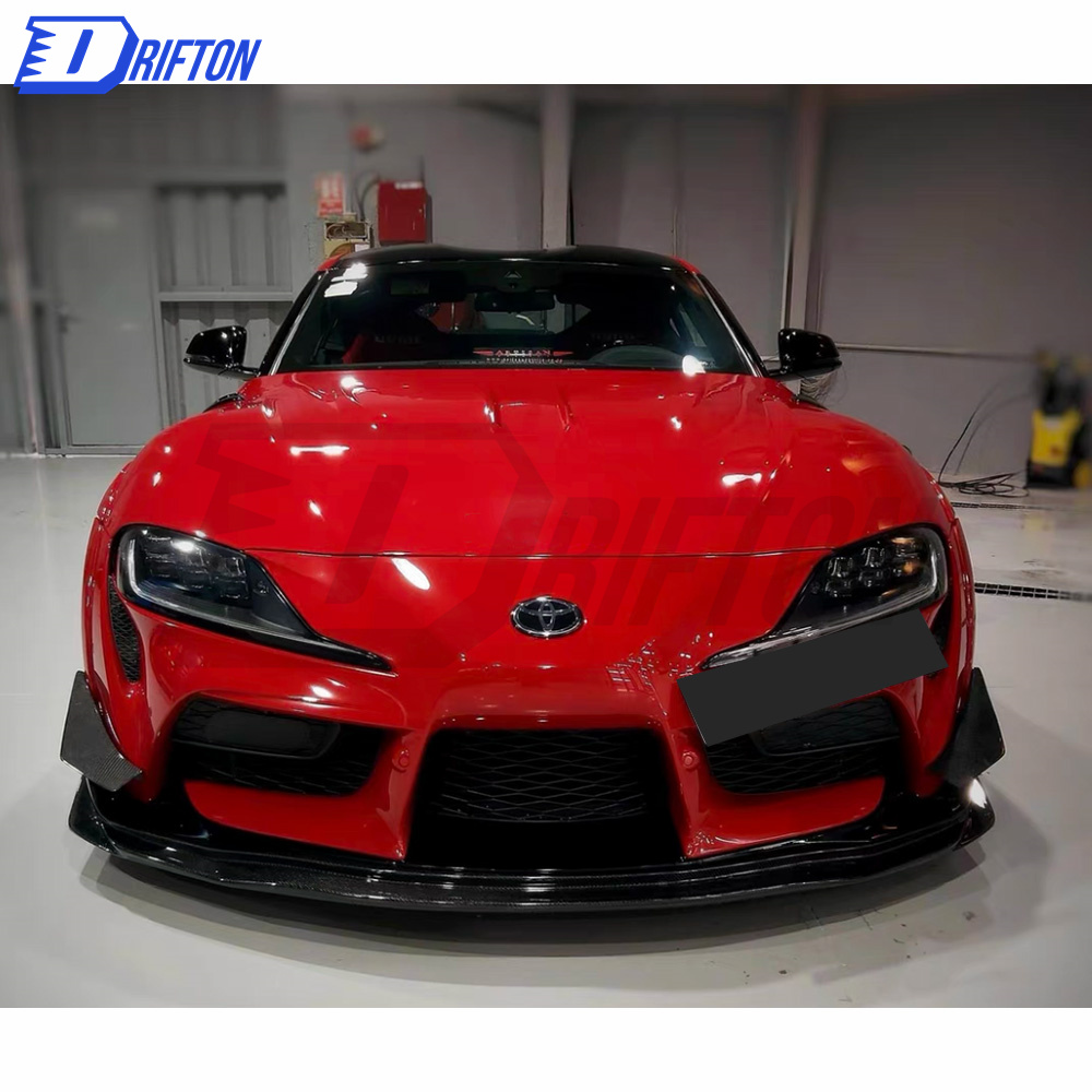 Varis-Style Carbon Fiber Front Bumper Canards For Toyota Supra A90 2019 ...