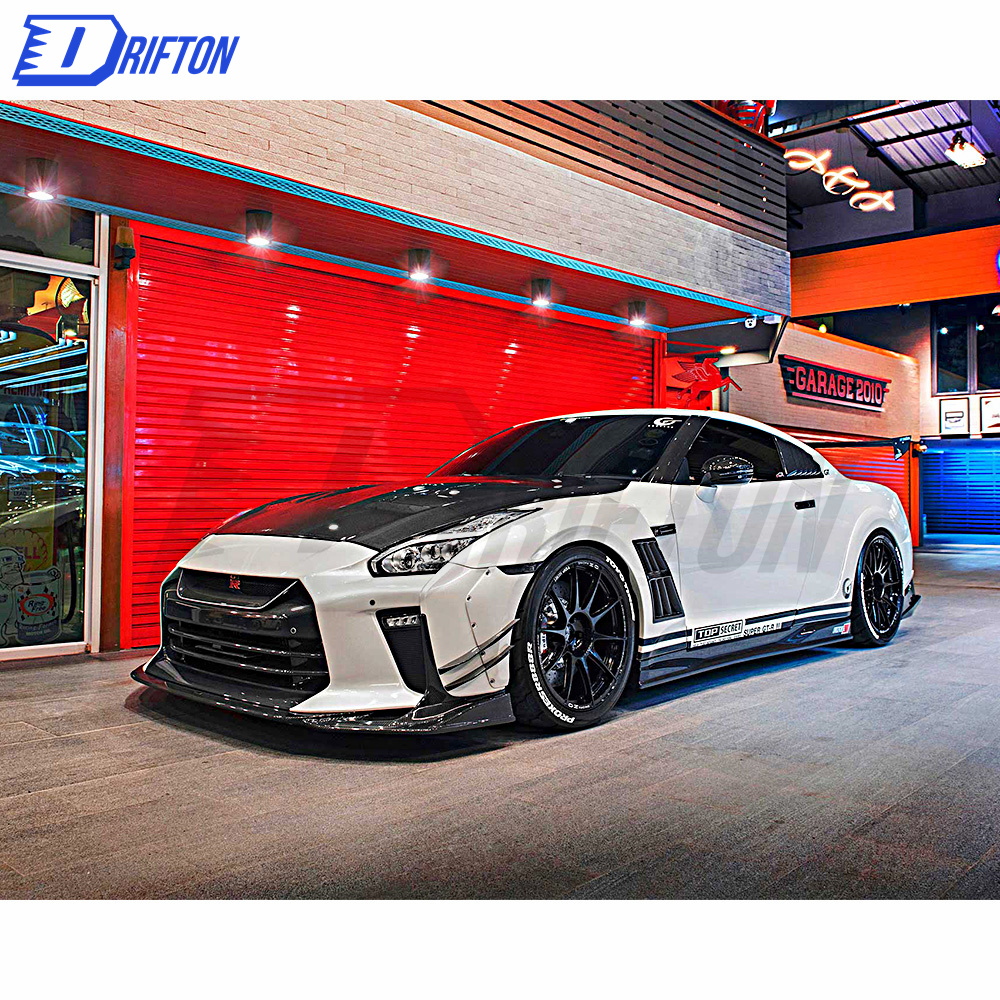 Top Secret Style Partial Carbon Fiber Rear Diffuser For Nissan R35 GTR ...