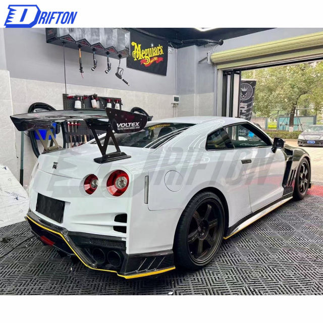 Top Secret Style Full Carbon Fiber Rear Bumper Assembly For Nissan R35 ...