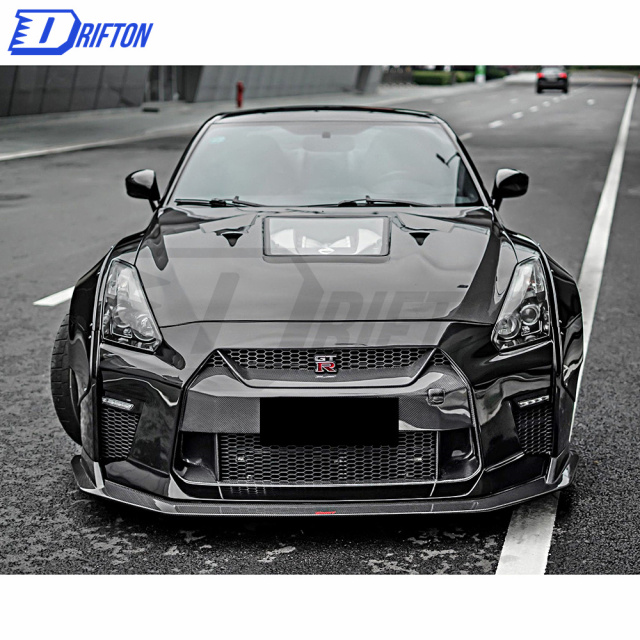 CMST Style Half Carbon Fiber Front Bumper With Front Lip For Nissan R35 ...
