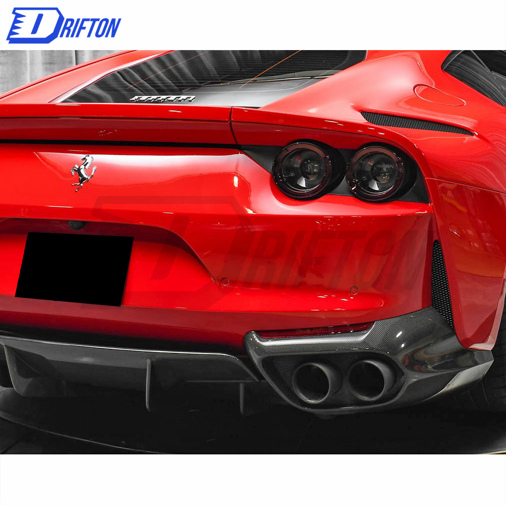 Dry Carbon Fiber Rear Bumper Spoiler For Ferrari 812 Superfast GTS 2017 ...