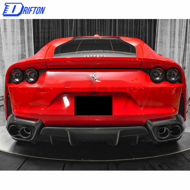 Dry Carbon Fiber Rear Bumper Spoiler For Ferrari 812 Superfast GTS 2017 ...