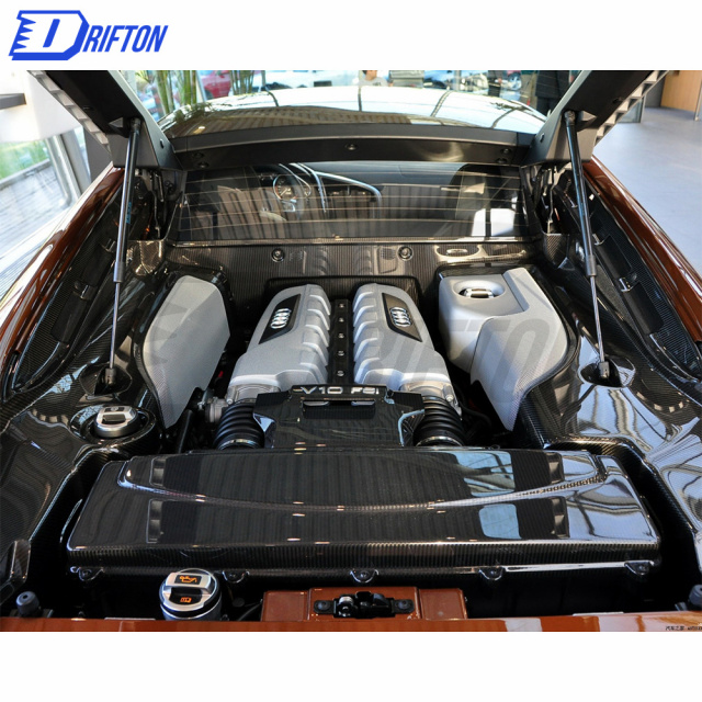 Dry Carbon Fiber Replacement Engine Bay Set For Audi R8 V8 V10 2007-2015