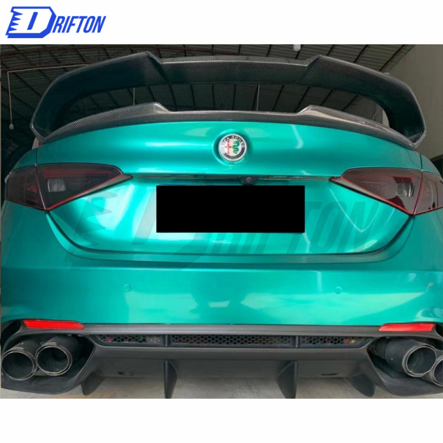GTAM Style Carbon Fiber Rear Spoiler For Alfa Romeo Giulia 2016-2020