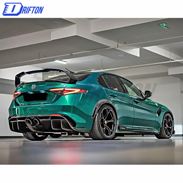 GTAM Style Carbon Fiber Rear Fender Wheel Flare Trim For Alfa Romeo ...