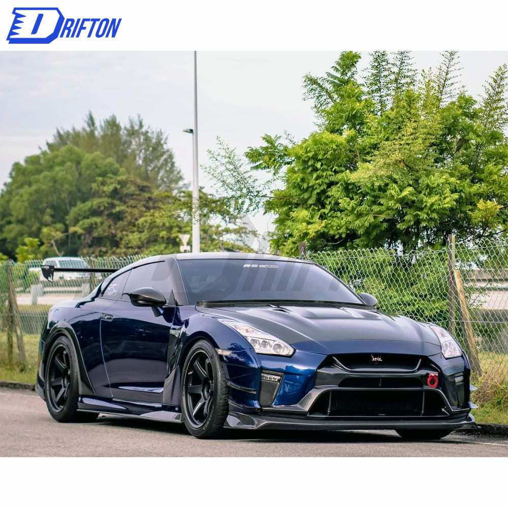 Varis MY19 Style Partial Carbon Fiber Front Bumper For Nissan R35 GTR ...