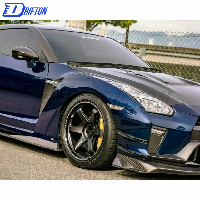 Varis MY19 Style Partial Carbon Fiber Front Bumper For Nissan R35 GTR ...